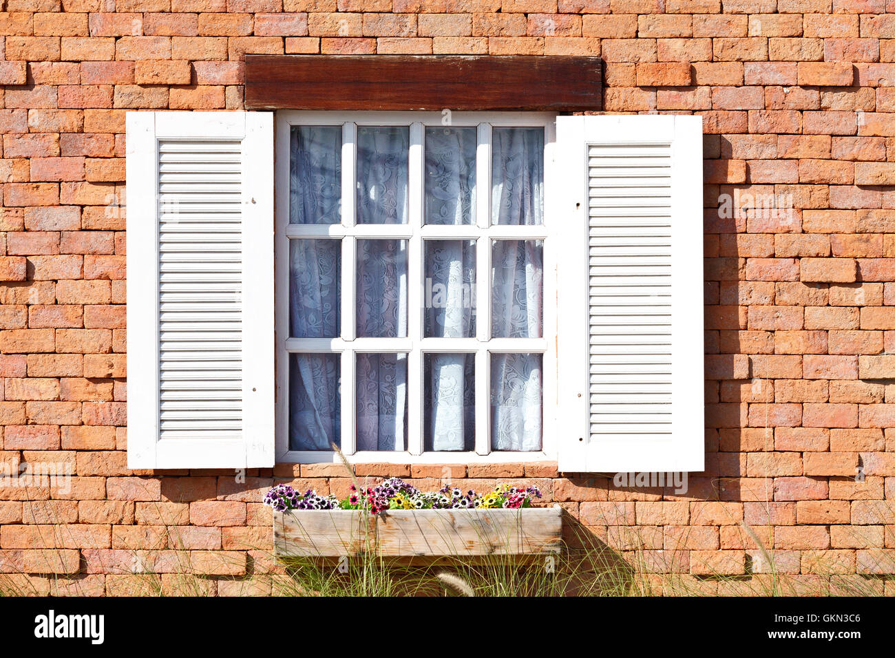 Vintage white window Stock Photo - Alamy