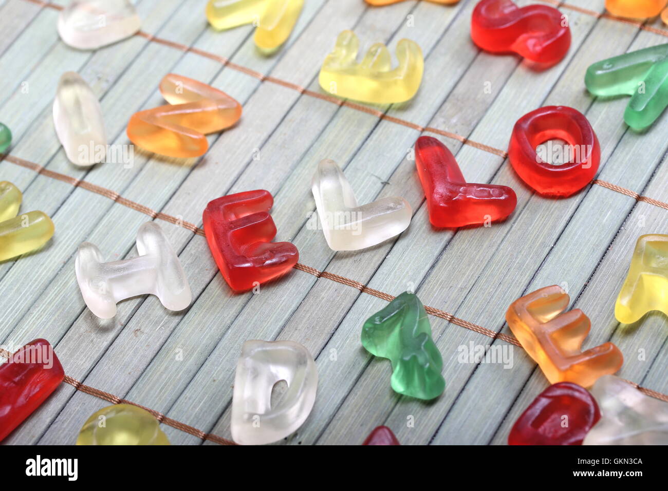 sweet letters hello Stock Photo - Alamy