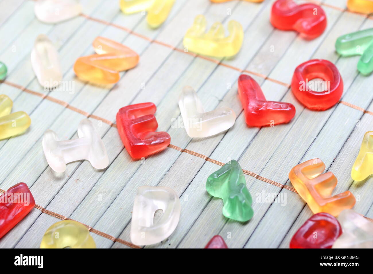 sweet letters hello Stock Photo - Alamy