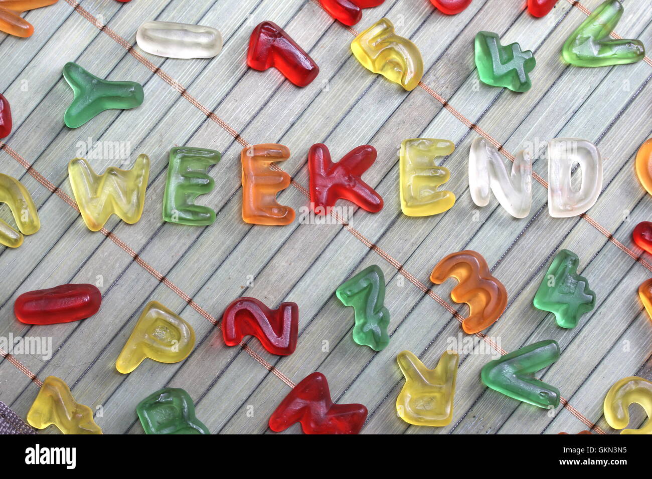 sweet letters weekend Stock Photo - Alamy