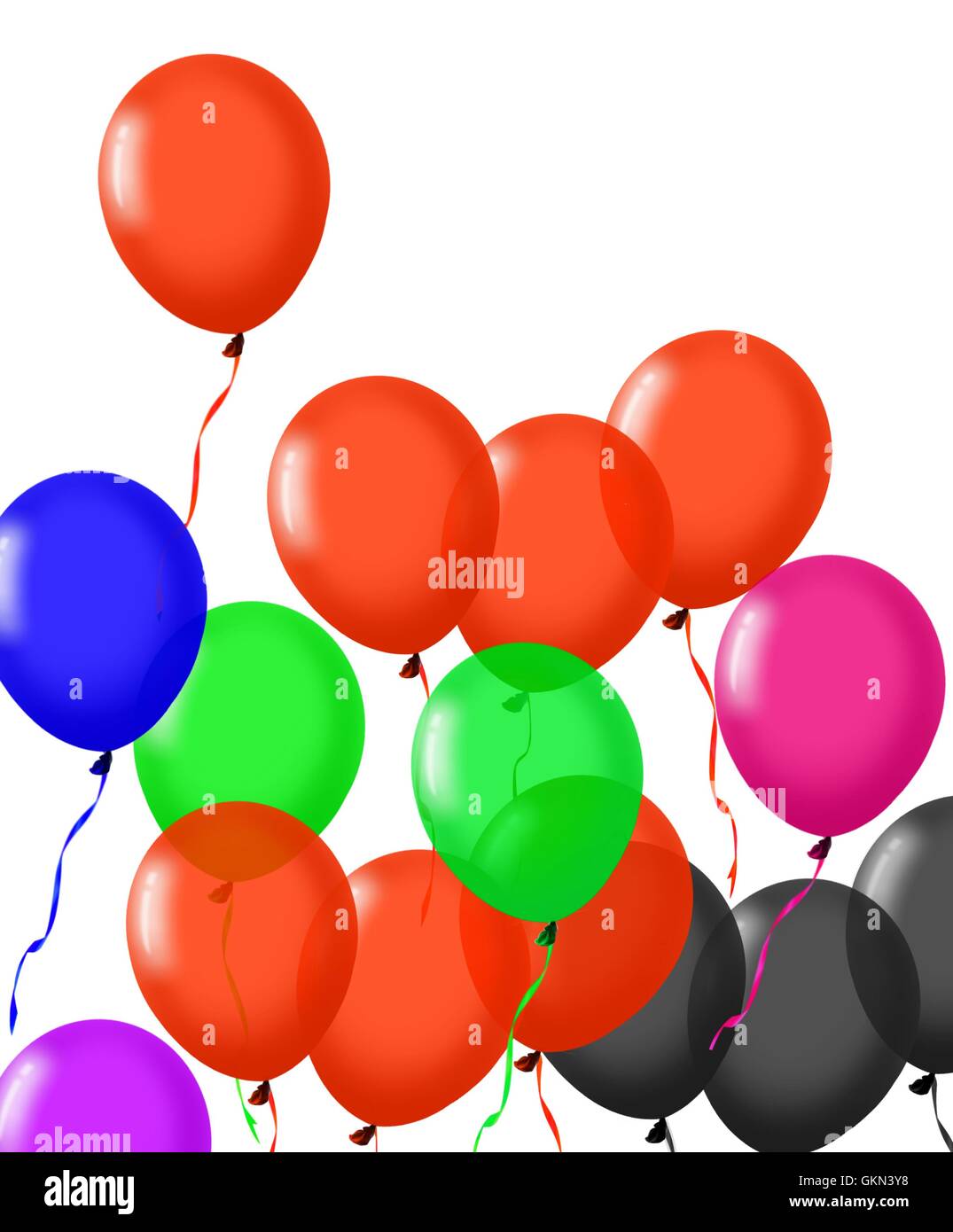 Primary color party balloons background hi-res stock photography and ...
