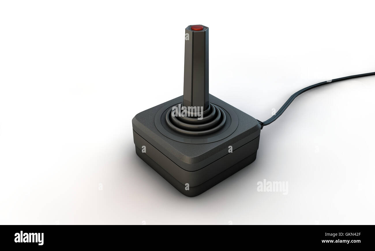 Cartoon joystick controller retro game hi-res stock photography and ...