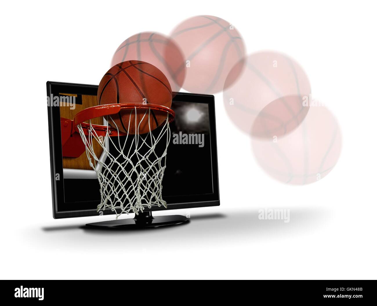 Basketball game on tv hi-res stock photography and images - Alamy