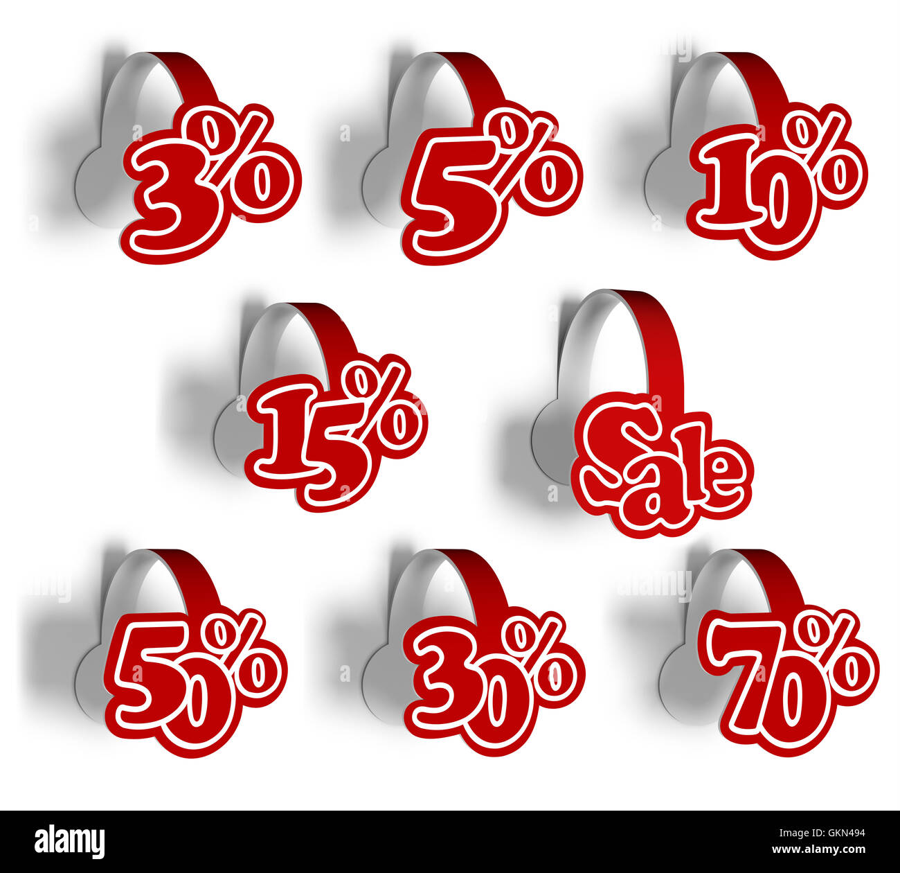 Number stickers Cut Out Stock Images & Pictures - Alamy