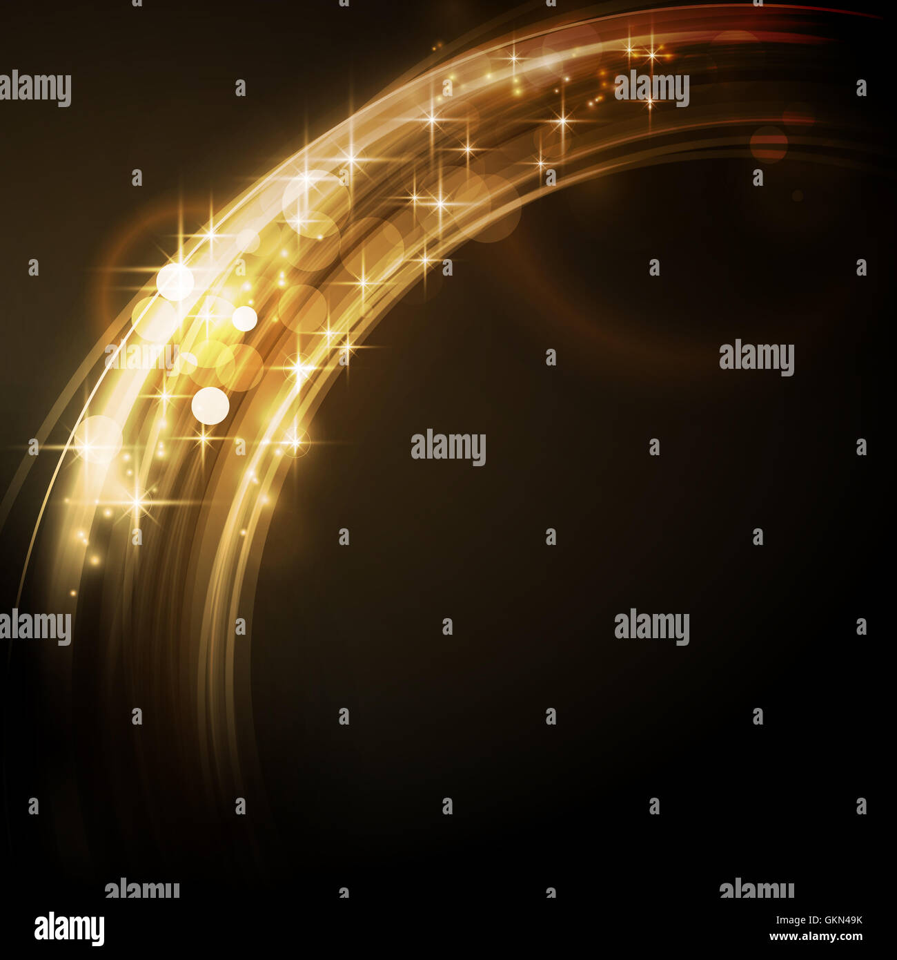 Abstract circular light border with stars Stock Photo - Alamy