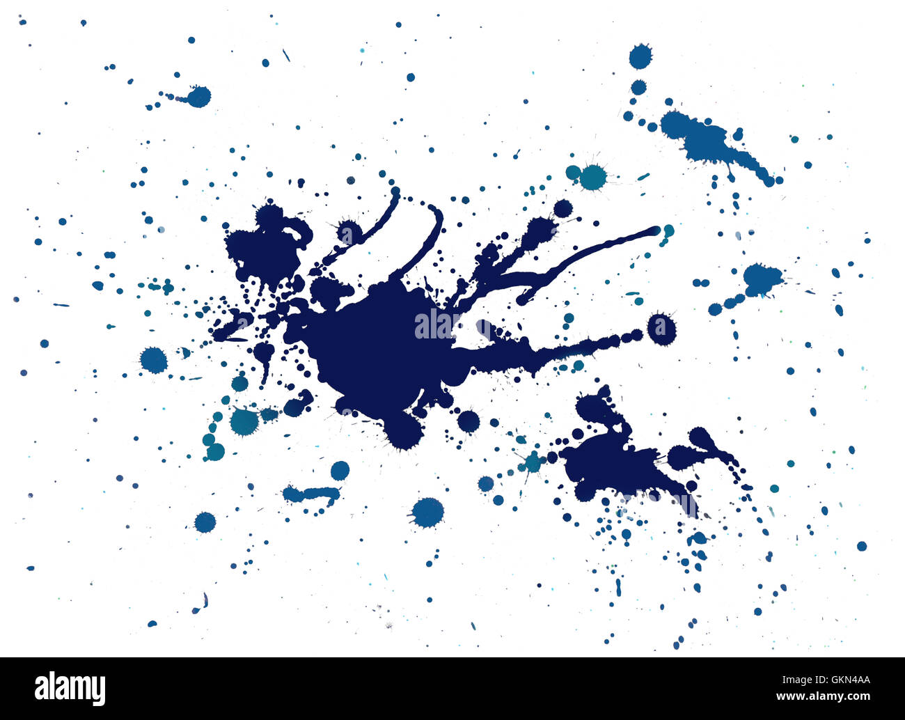 Blue paint drops brush hi-res stock photography and images - Alamy