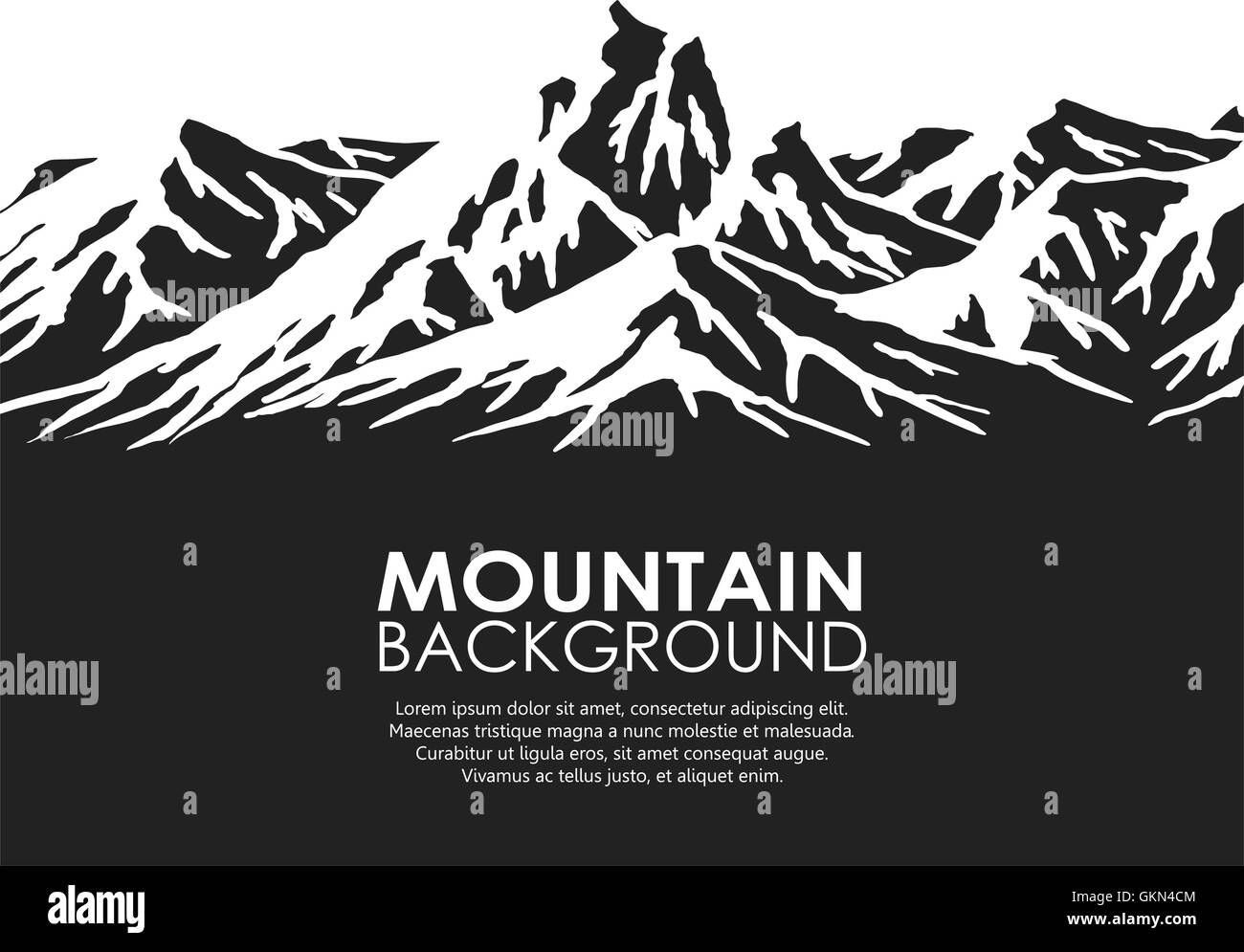 Mountain range isolated on white background Stock Vector Image & Art ...