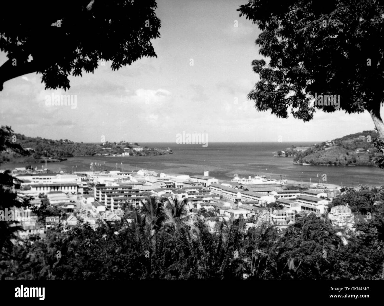 AJAXNETPHOTO. 1955. CASTRIES, ST. LUCIA, WEST INDIES. - VIEW OF THE ...