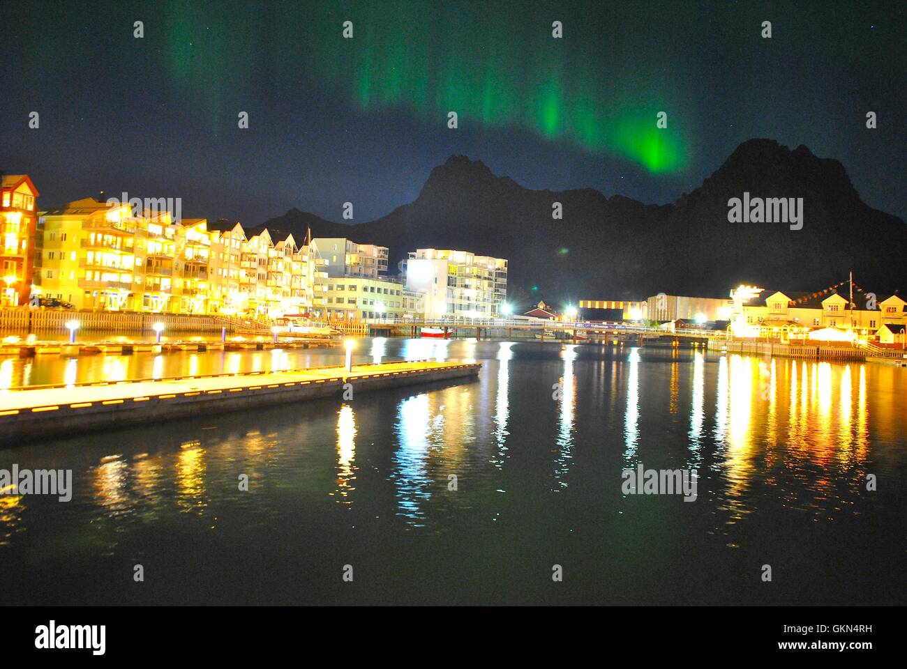 Northern lights in Svolv├ªr Stock Photo - Alamy