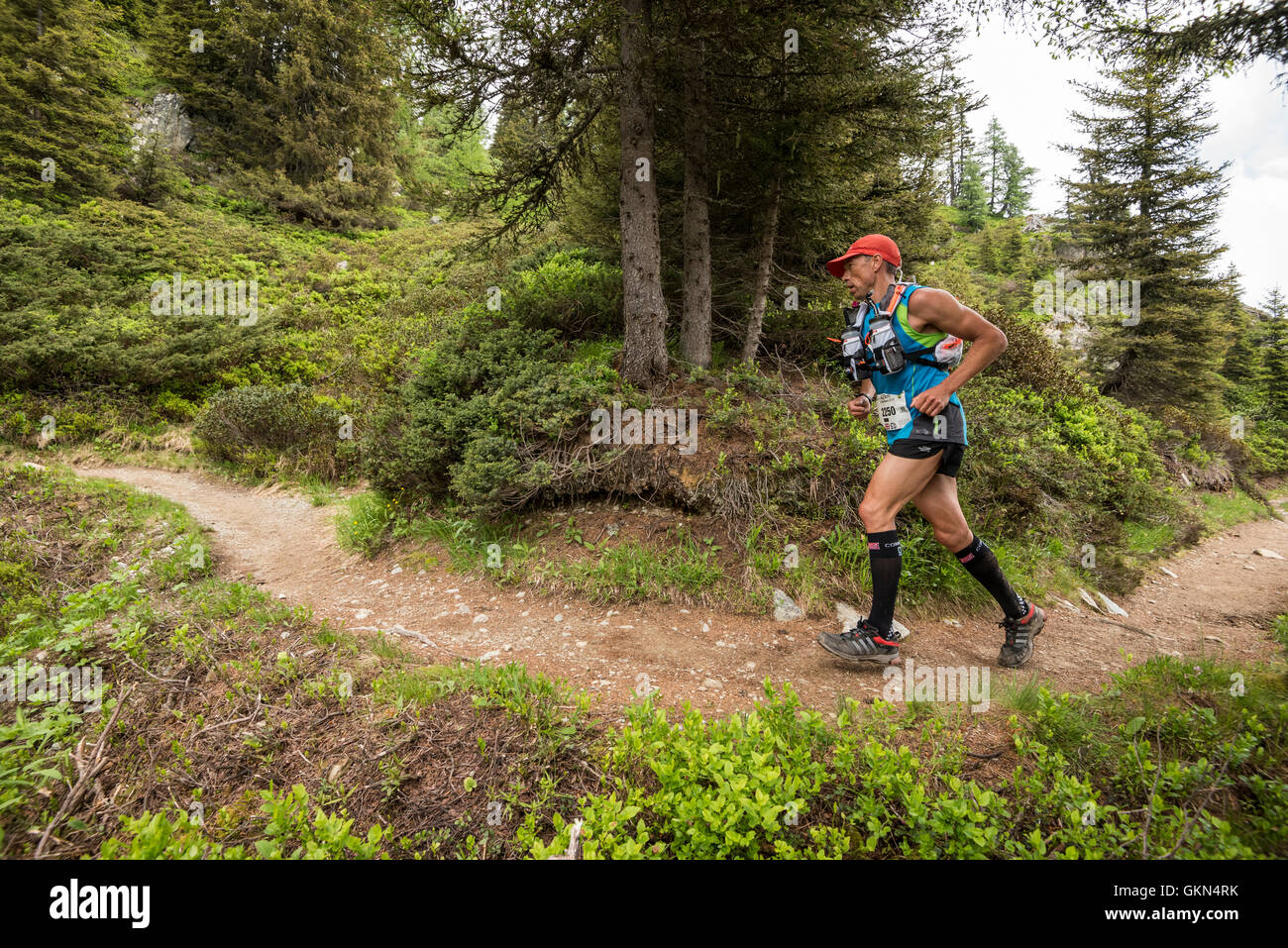 Chamonix trail running marathon 2016 Stock Photo - Alamy