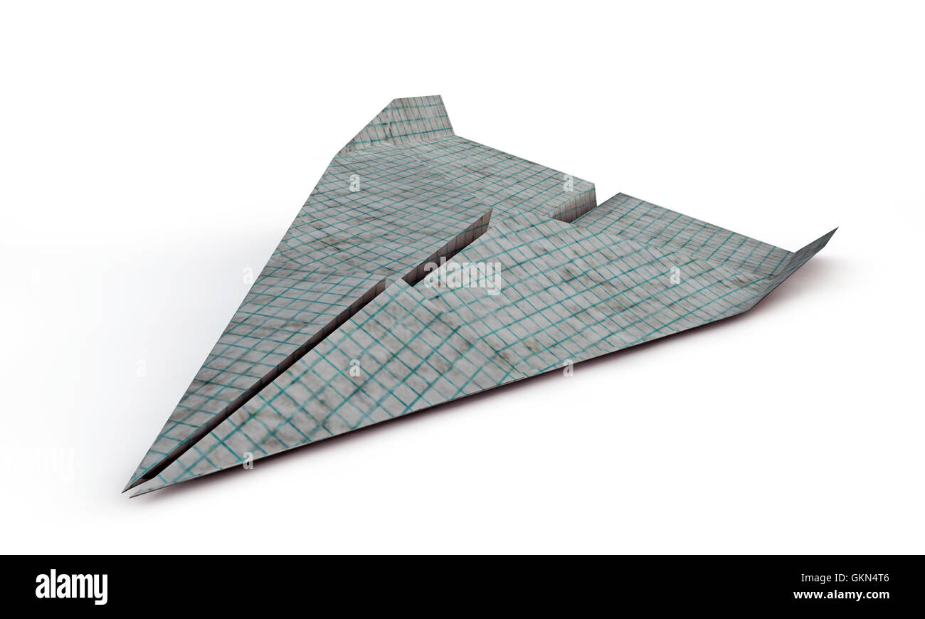 Crumpled paper airplane isolated hi-res stock photography and images ...