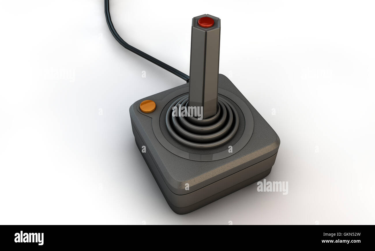 Cartoon joystick controller retro game hi-res stock photography and ...
