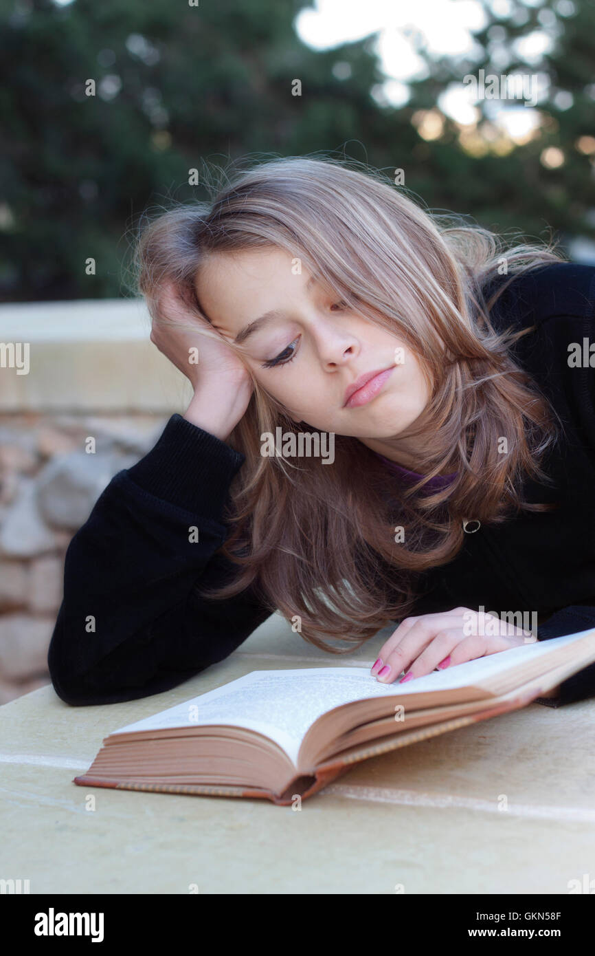 Grumpy teenage student Stock Photo - Alamy