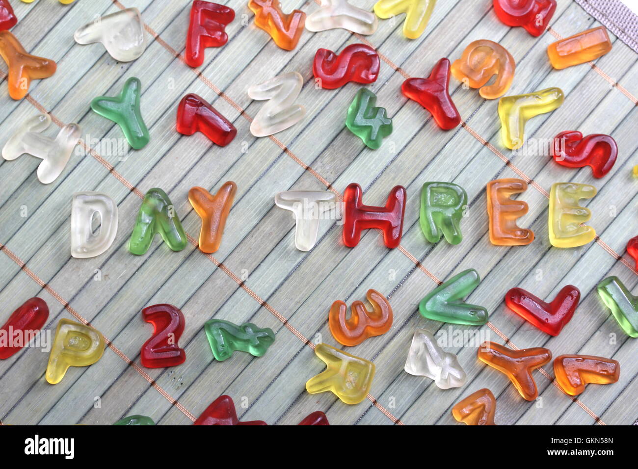 sweet letters day three Stock Photo - Alamy