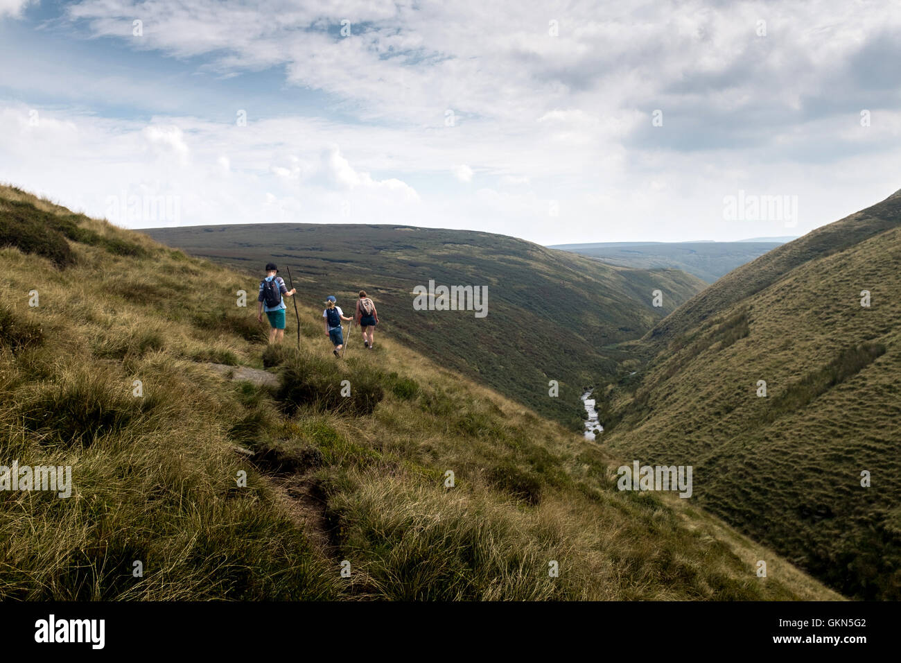 Family walking in the Peak District, Derbyshire, UK Stock Photo - Alamy