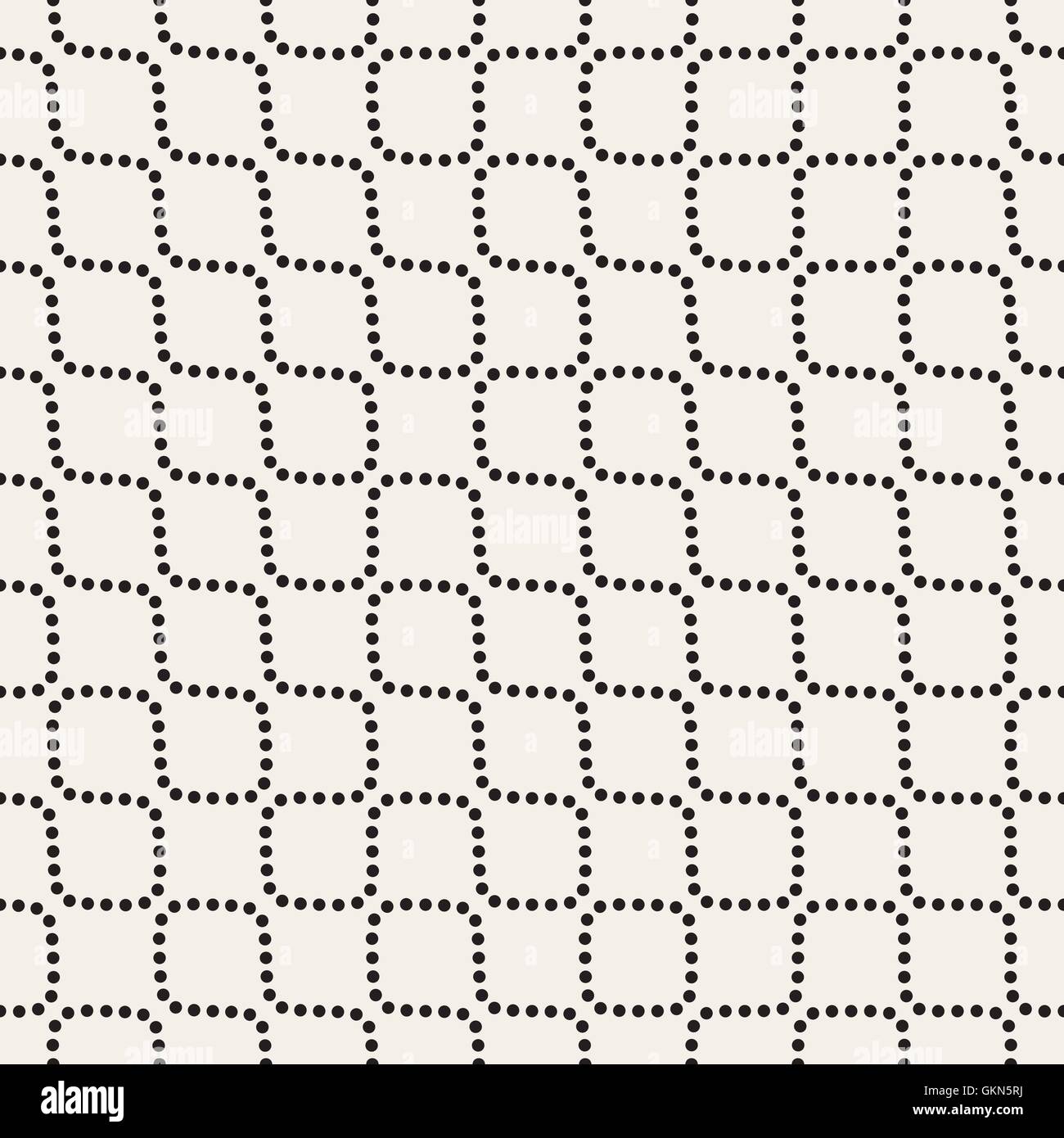 Vector Seamless Black and White Dotted Lines Pattern Stock Vector Image ...