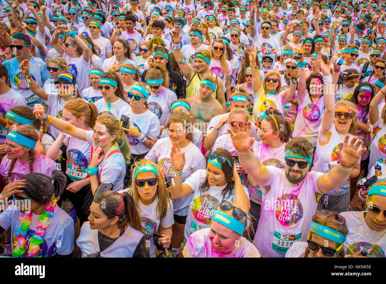The Color Run Birmingham 2016 Stock Photo - Alamy