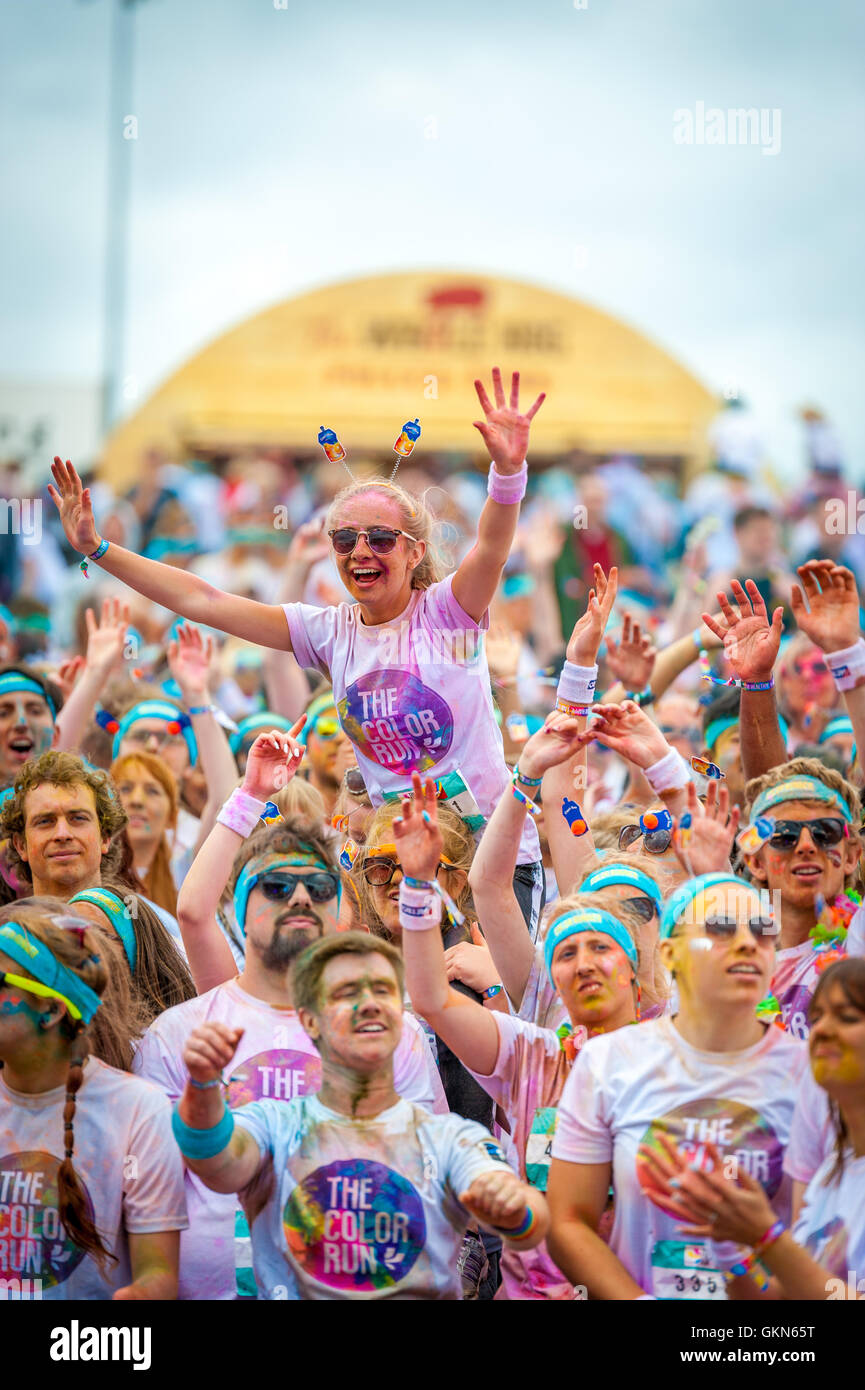 The Color Run Birmingham 2016 Stock Photo - Alamy