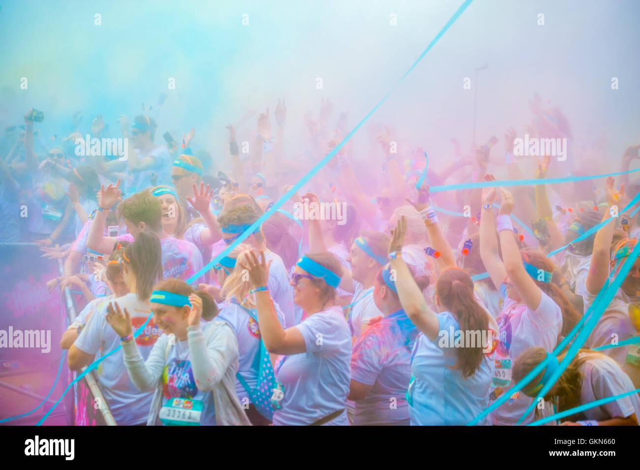 The Color Run Birmingham 2016 Stock Photo - Alamy