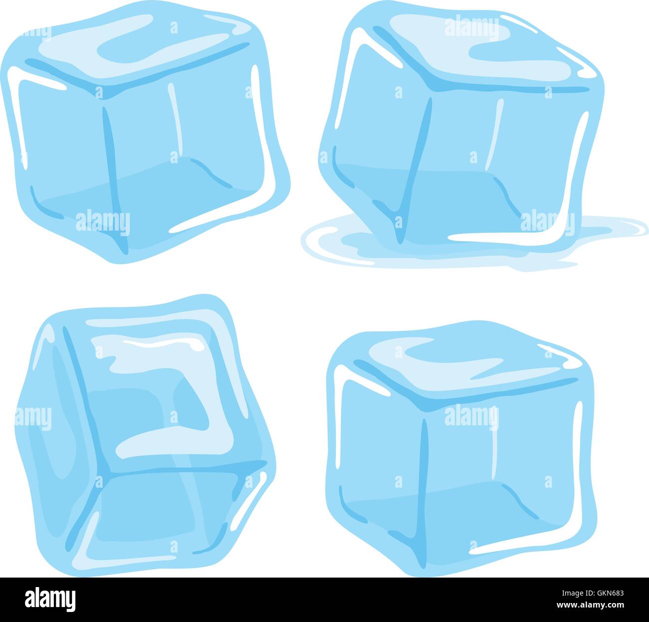 Melting ice melting ice cubes Stock Vector Images - Alamy