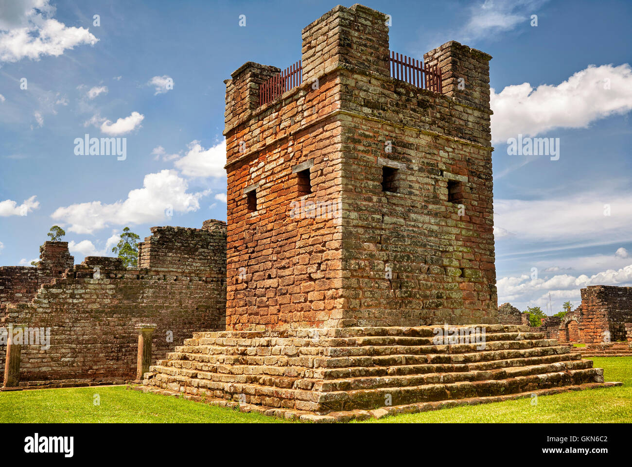 Ruins of the Jesuit Guarani reduction La Santisima Trinidad de Parana ...