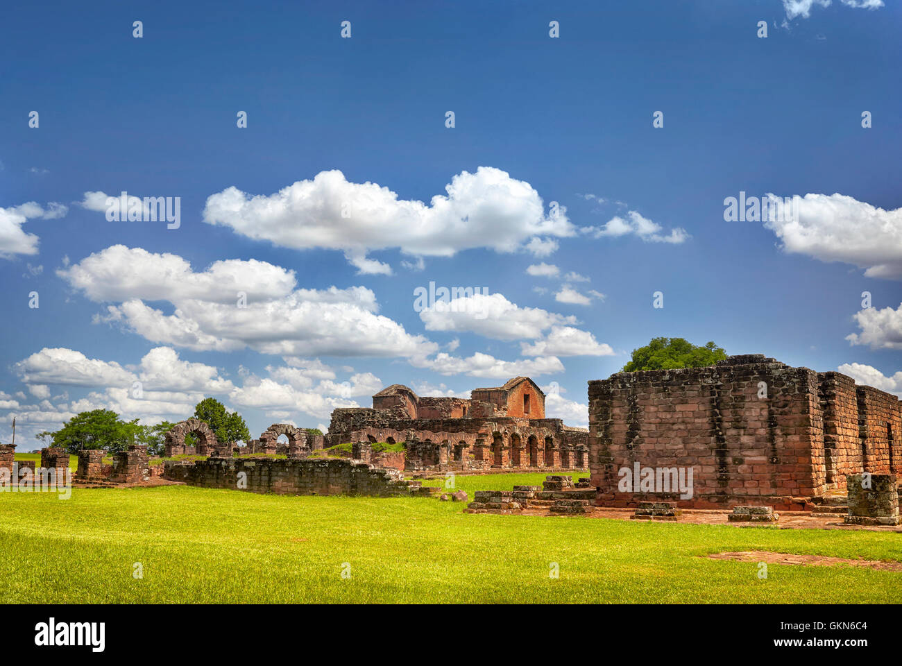 Ruins of the Jesuit Guarani reduction La Santisima Trinidad de Parana ...