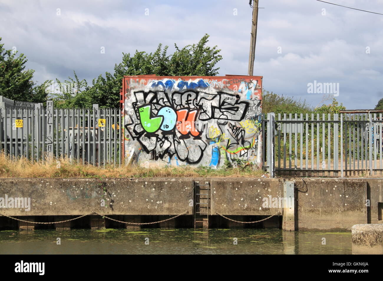 Graffiti, River Mole, Hersham, Surrey, England, Great Britain, United ...