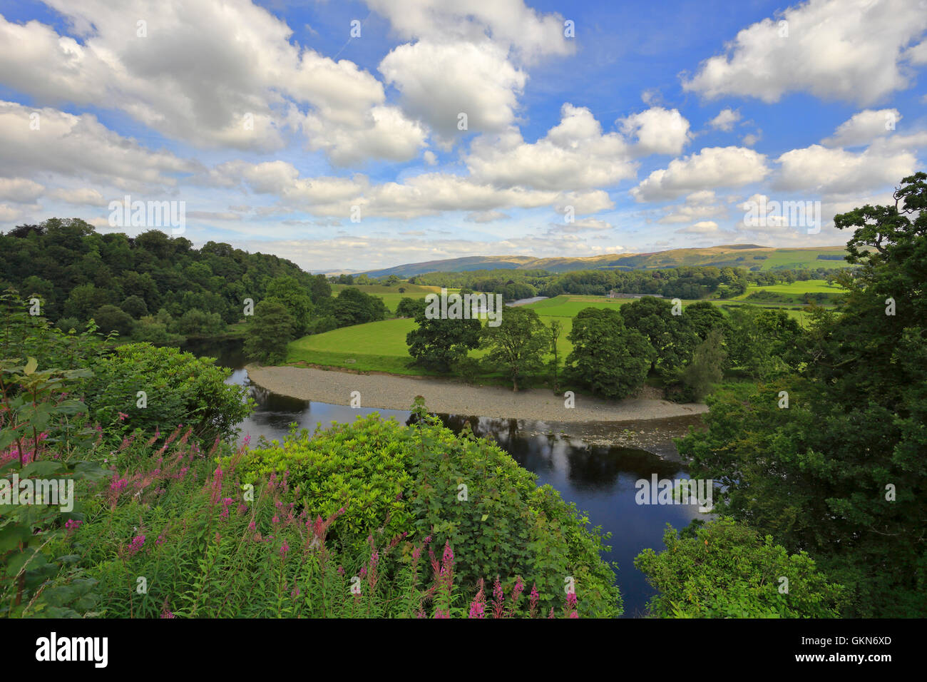 Ruskin's View of the Lune valley from Kirkby Lonsdale, Cumbria, England ...