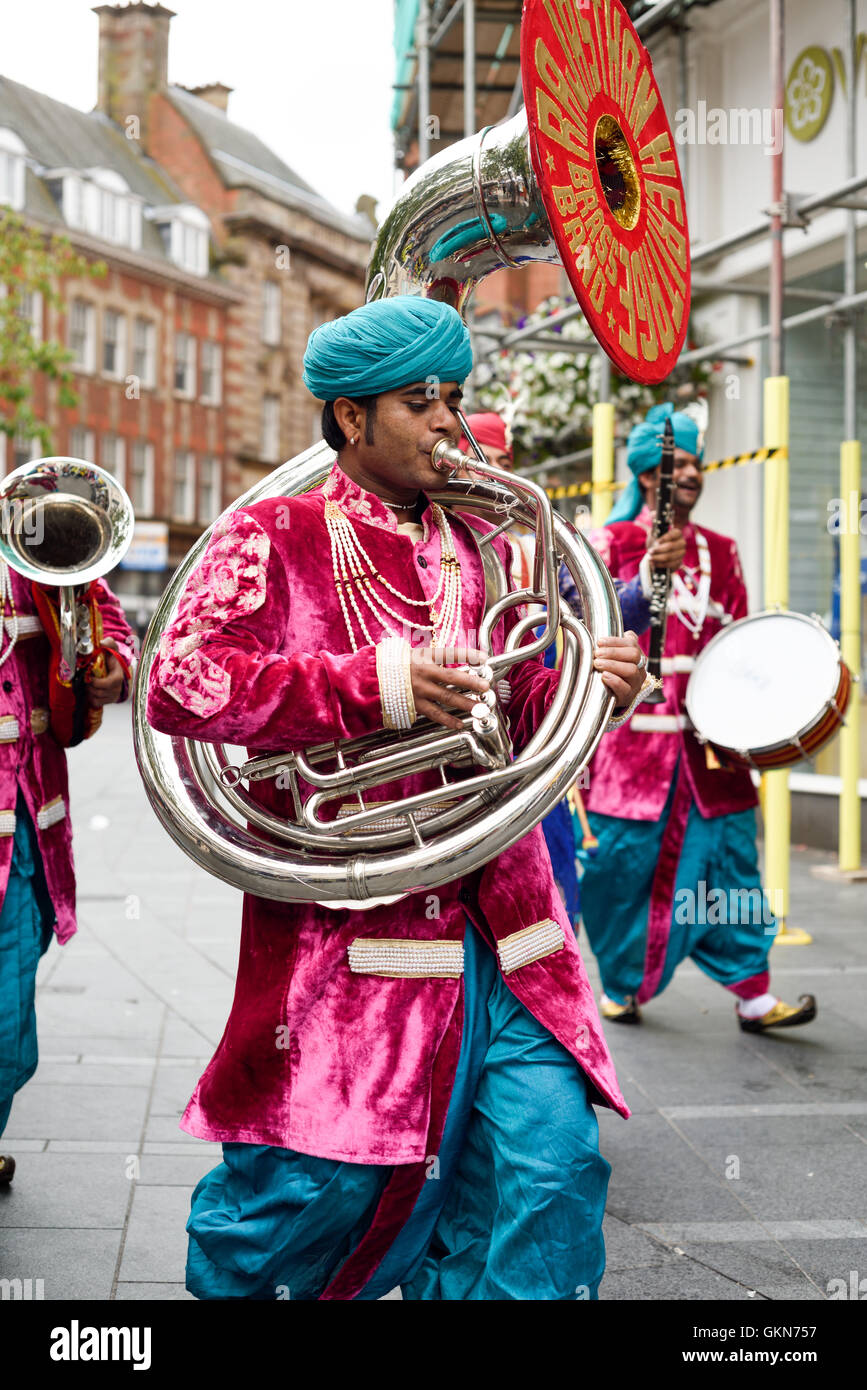 Rajasthan Heritage Brass Band,Leicester Mela-2016 Stock Photo - Alamy