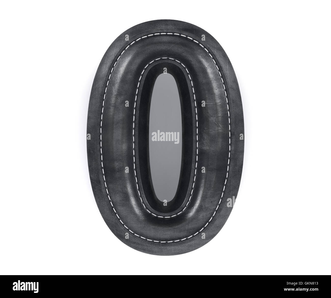 Digit number alphabet black leather skin texture letter zero 0. 3d ...