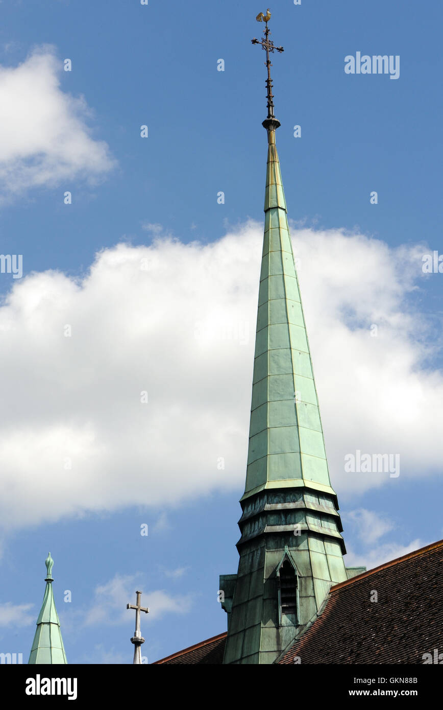The spire of Christ Church Woking. Woking, Surrey, UK Stock Photo - Alamy