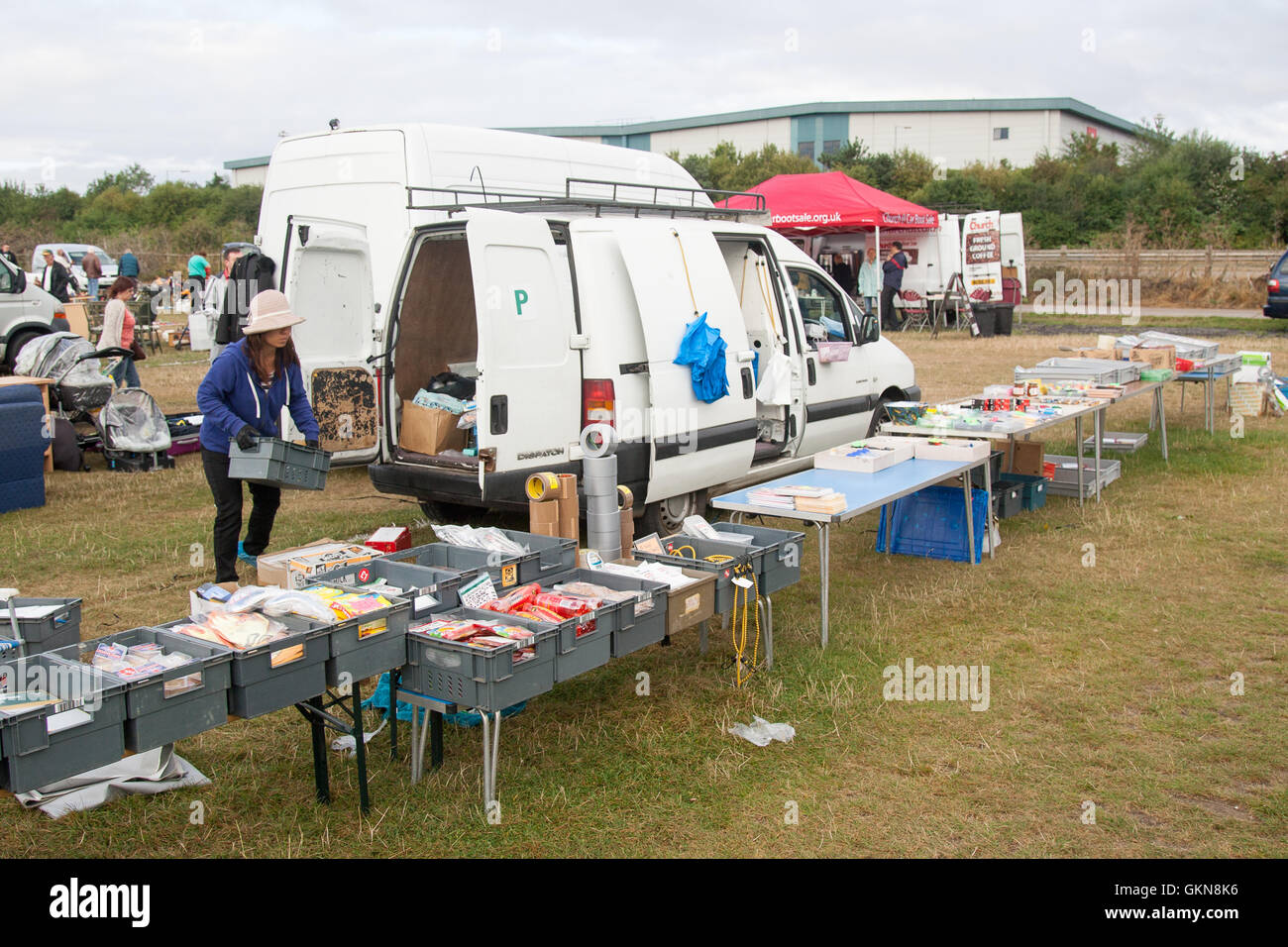 Boreham car boot sale Essex England UK Stock Photo - Alamy