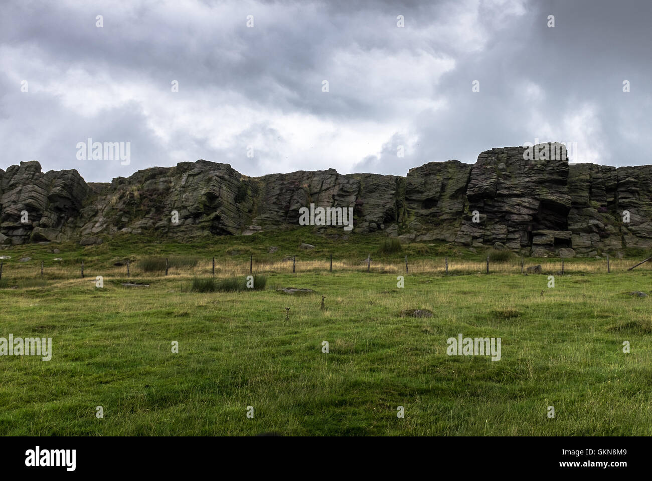 Climbing at Windgather Rocks in the Peak District, UK Stock Photo - Alamy