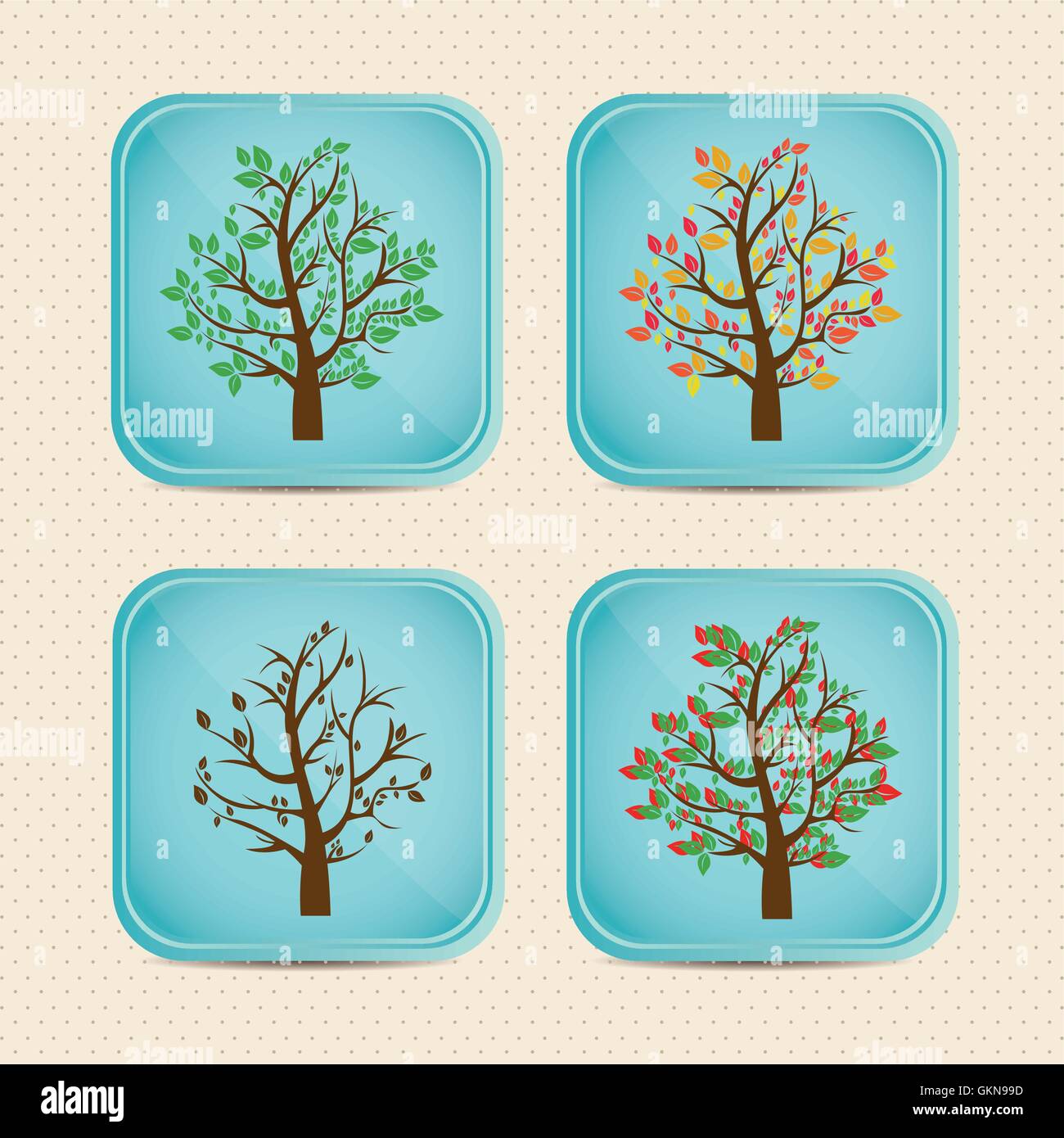 Trees seasons Spring summer autumn and winter vector illustratio Stock ... Trees seasons Spring summer autumn and winter vector illustratio Stock ...