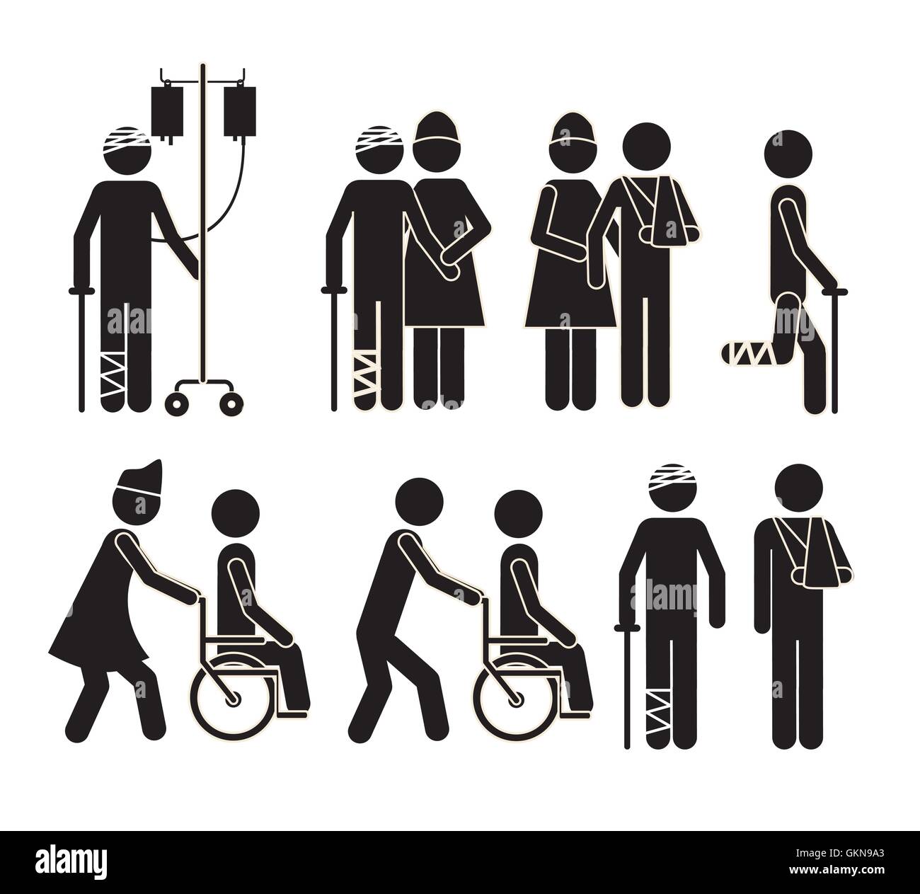 Illustration of Life icons hospital signage vector illustration Stock ...