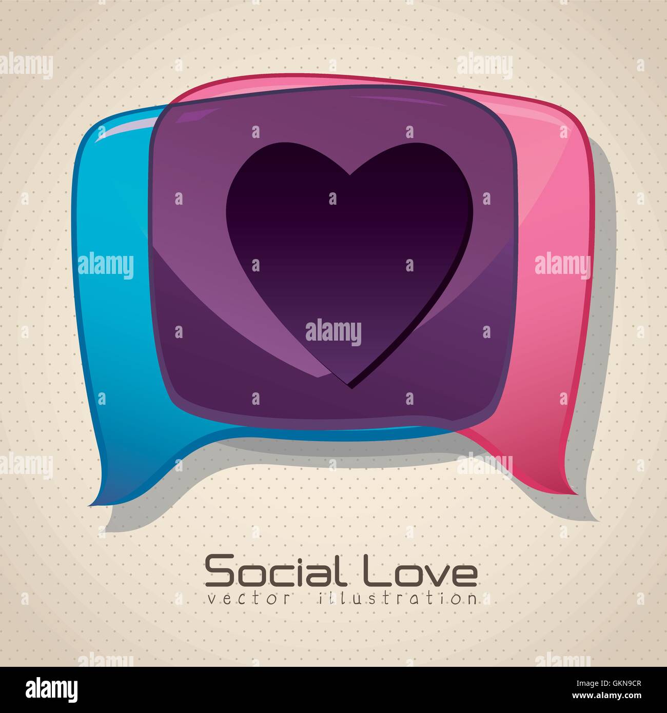Illustration of balloons love social networking vector illustrat Stock ...