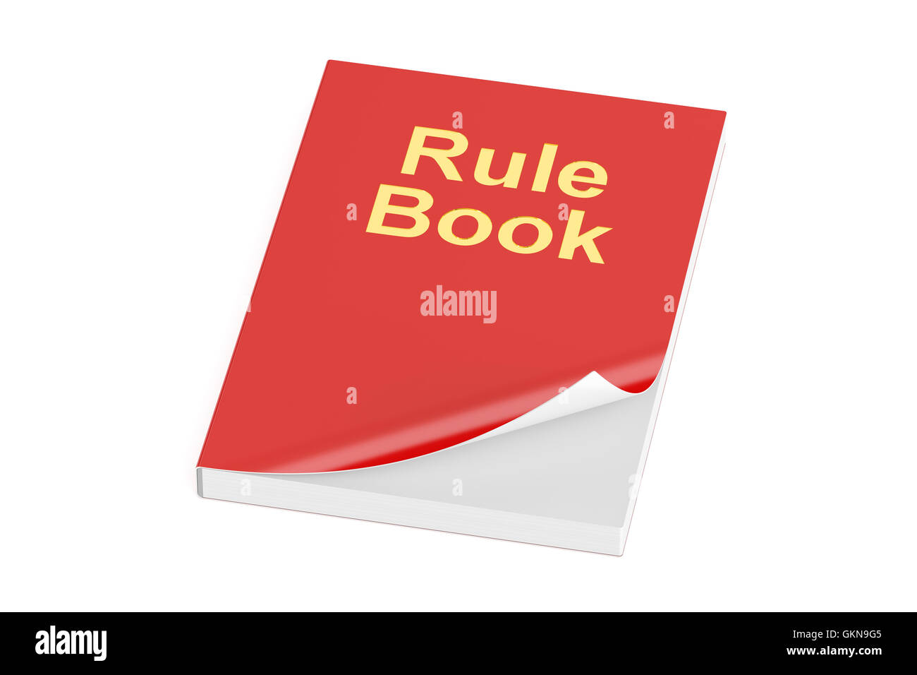 Rule book, 3D rendering isolated on white background Stock Photo - Alamy