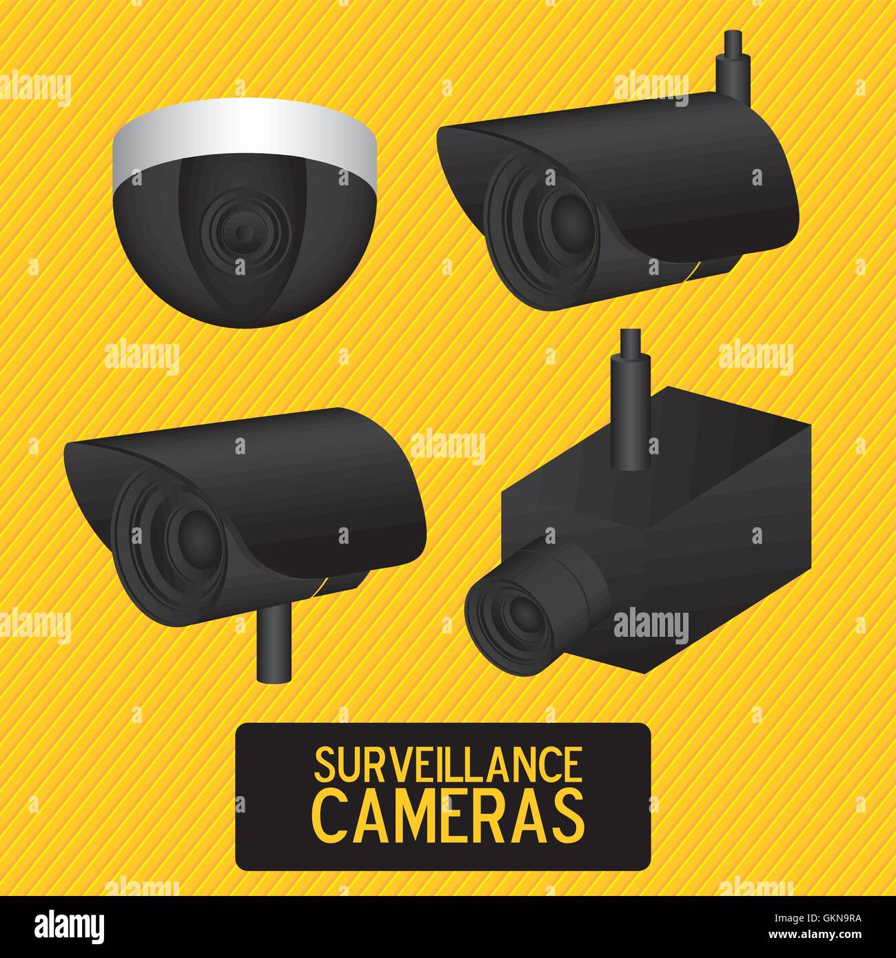 Illustration of security camera security cameras icons vector il Stock ...