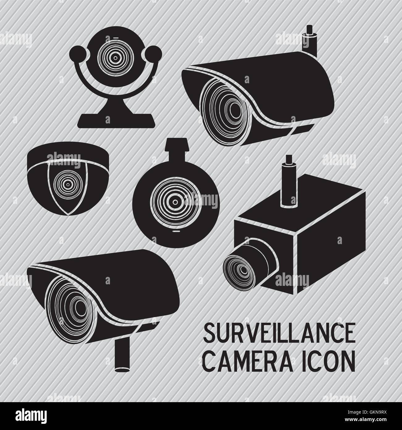 Illustration of security camera security cameras icons vector il Stock ...