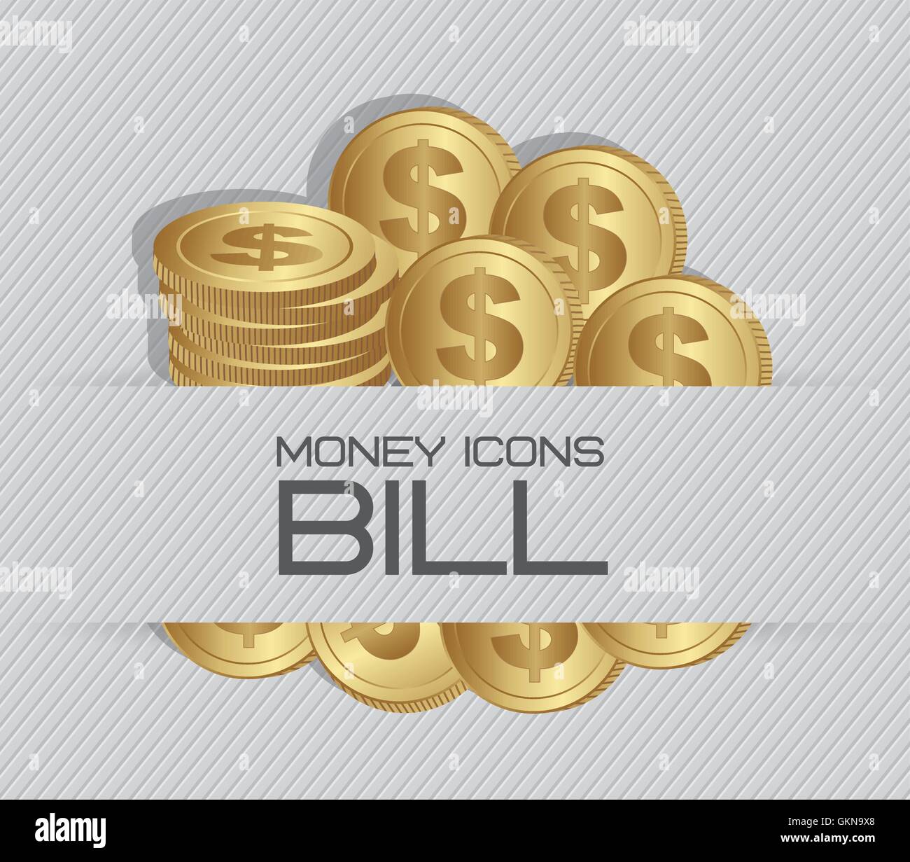illustration of icons of money illustration of golden coins vect Stock ...