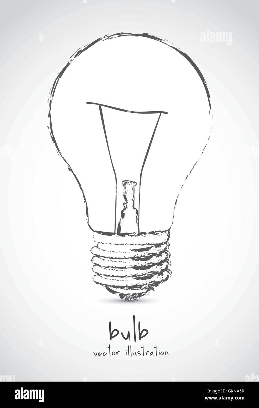 cartoon illustration of grunge bulb vector illustration Stock Vector ...