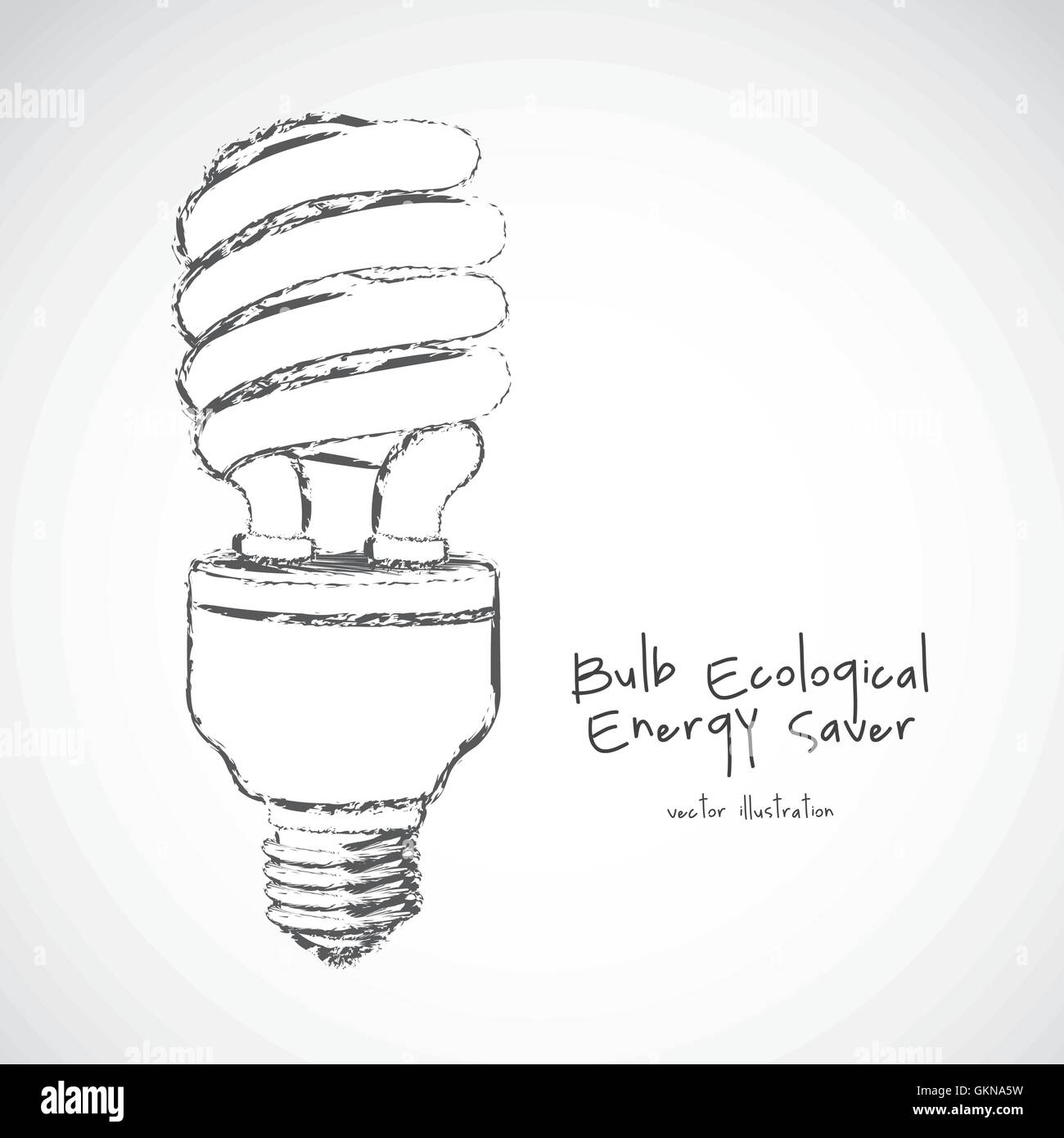 cartoon illustration of energy saving bulb vector illustration Stock ...