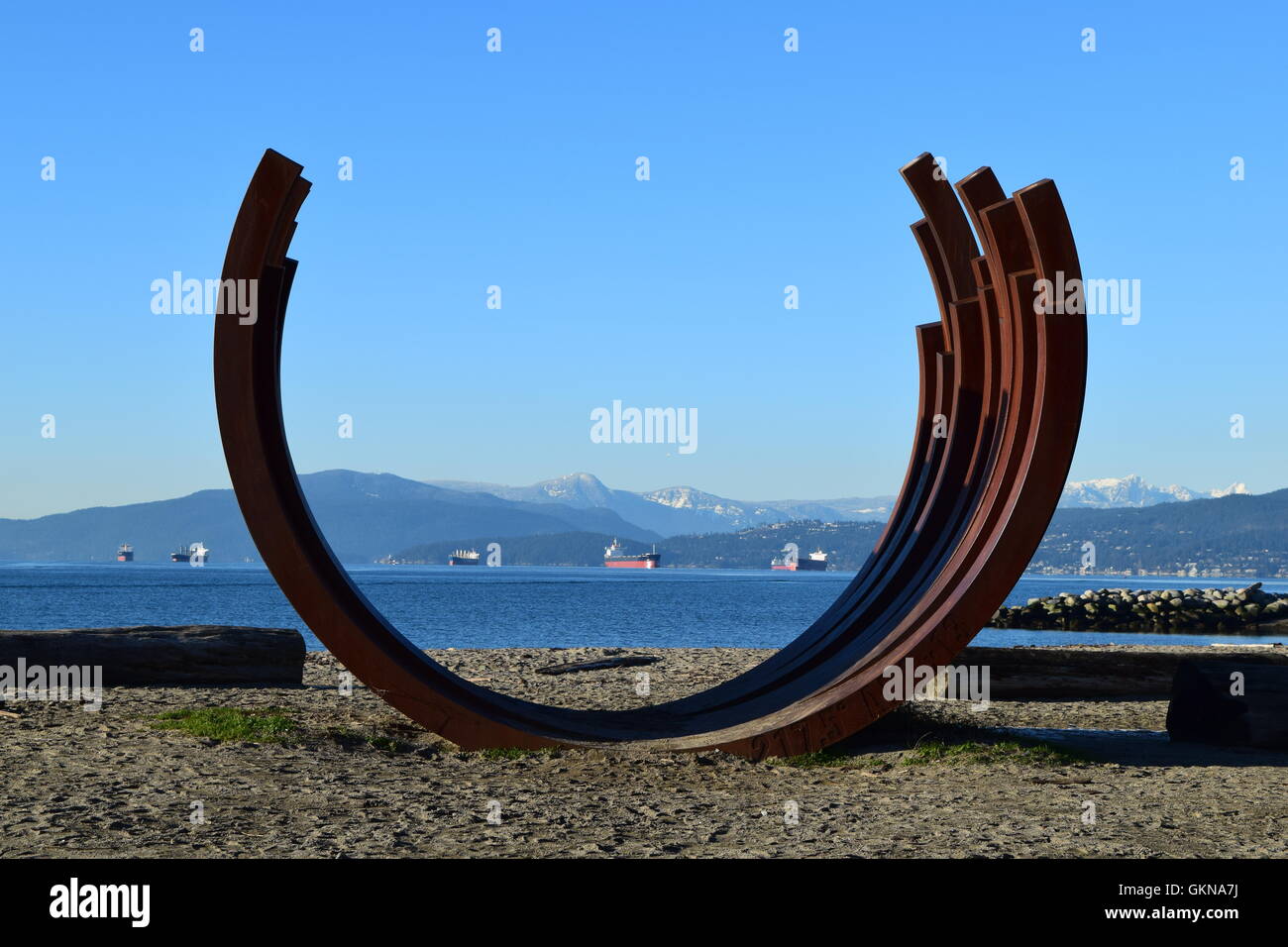 Sculpture Stanley park - English Bay Stock Photo - Alamy