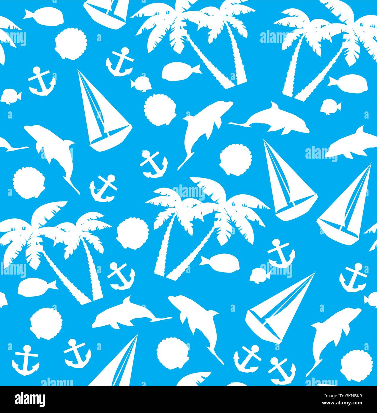 vector illustration of seamless tropical background Stock Vector Image ...