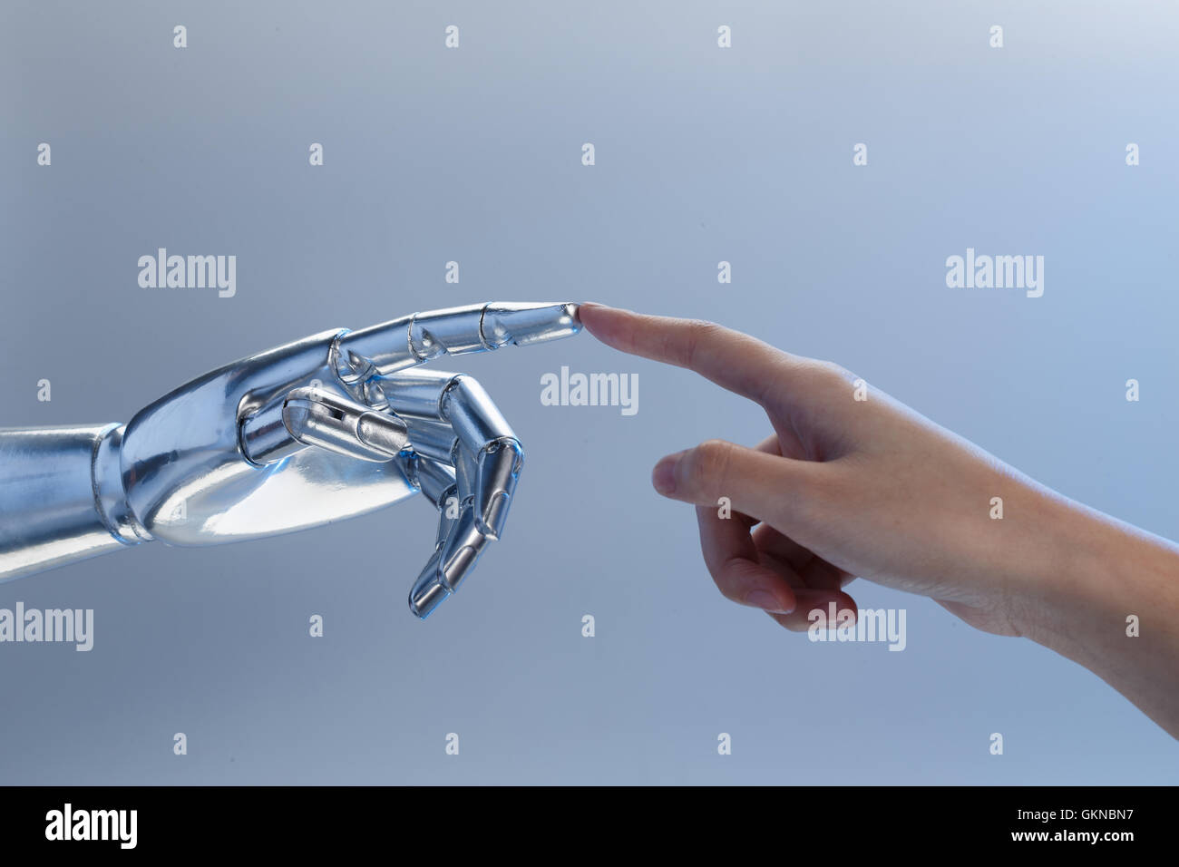 Human hand and robot hand Stock Photo - Alamy