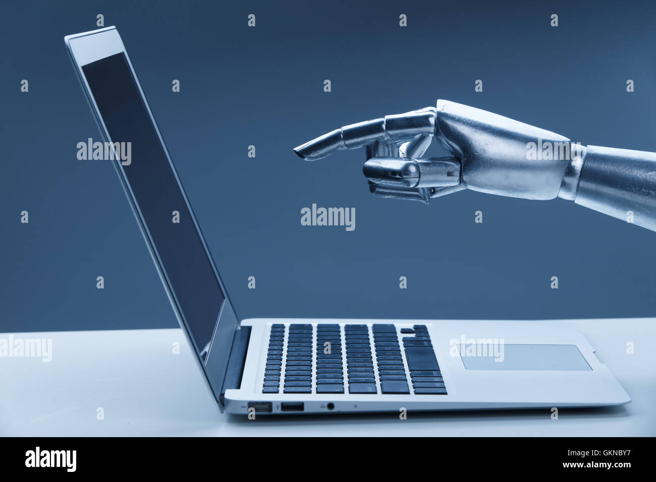 Manipulator and computer Stock Photo - Alamy
