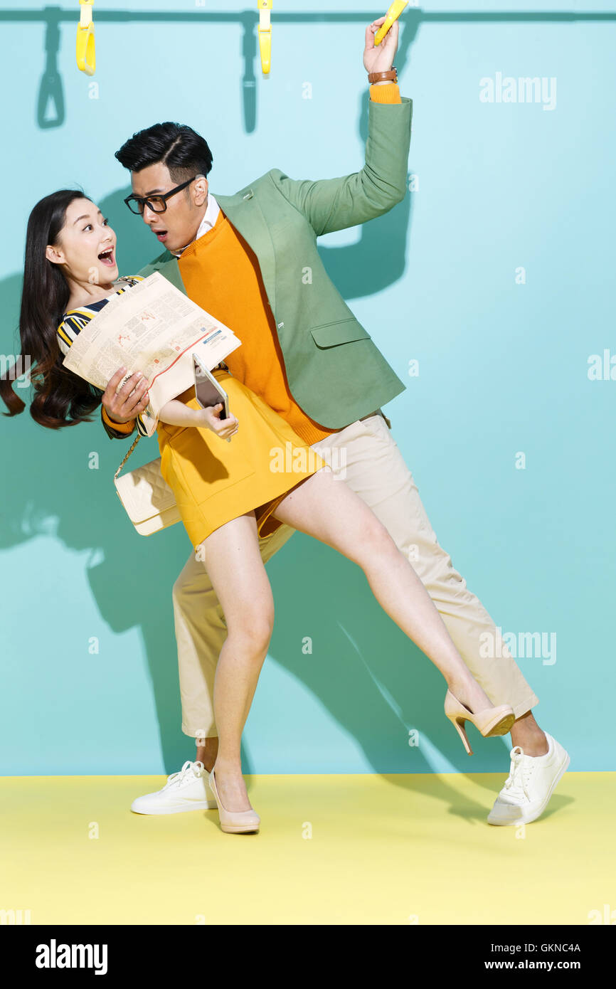 Young people on the way to work Stock Photo - Alamy