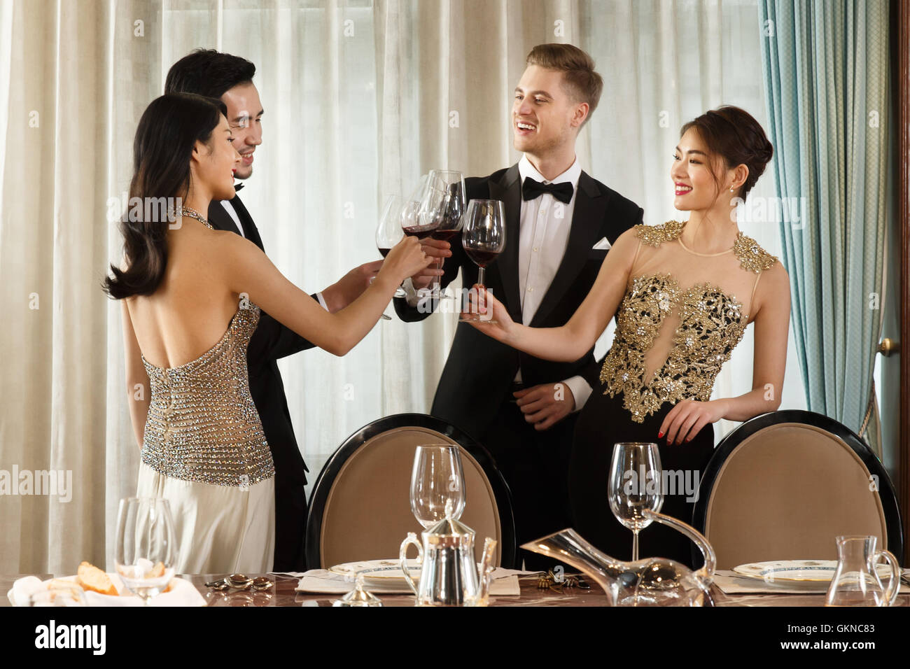 Aristocratic family dinner Stock Photo - Alamy
