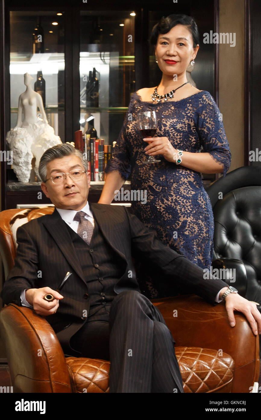 Upper class elderly couples Stock Photo - Alamy