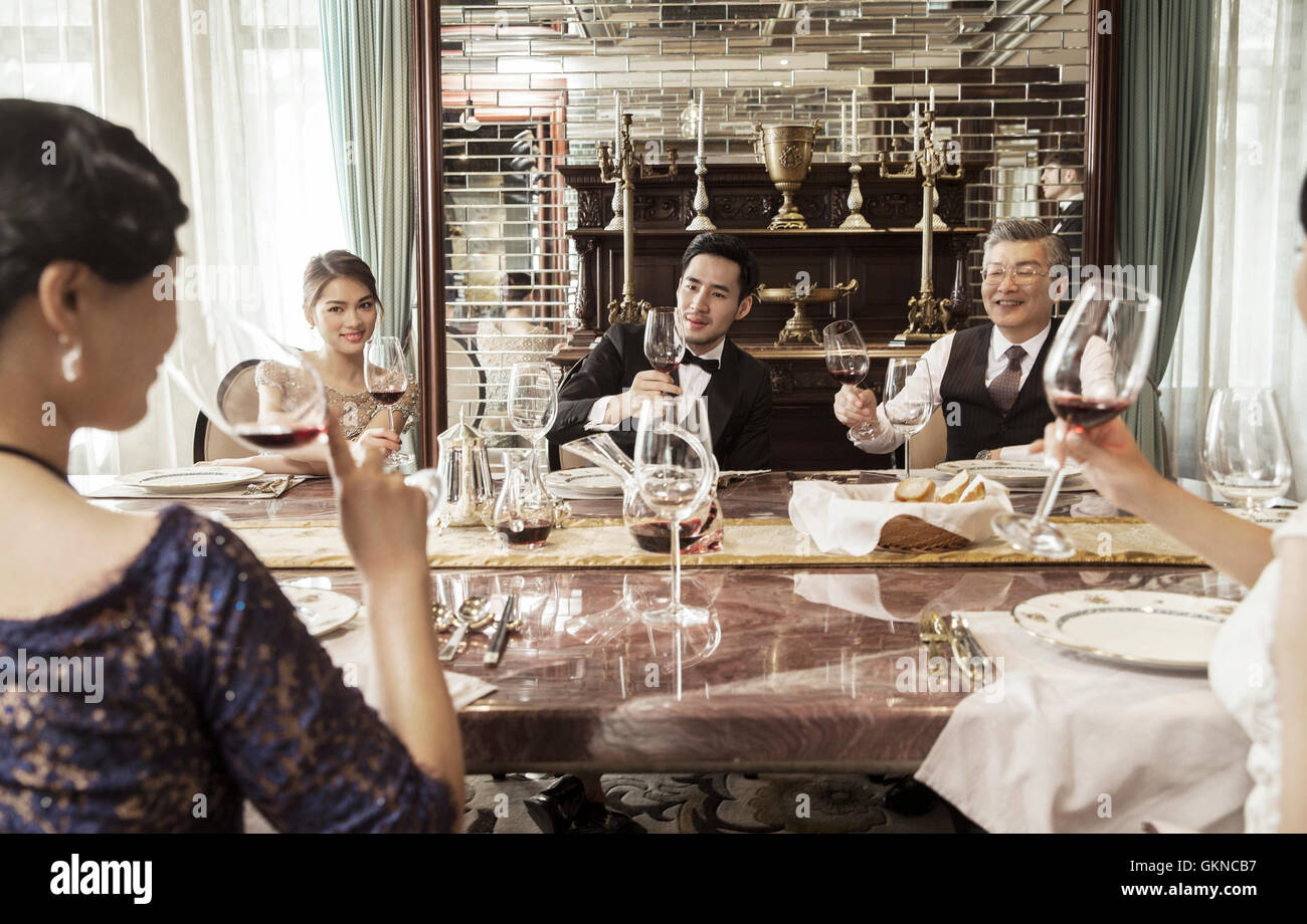 Aristocratic family dinner Stock Photo - Alamy